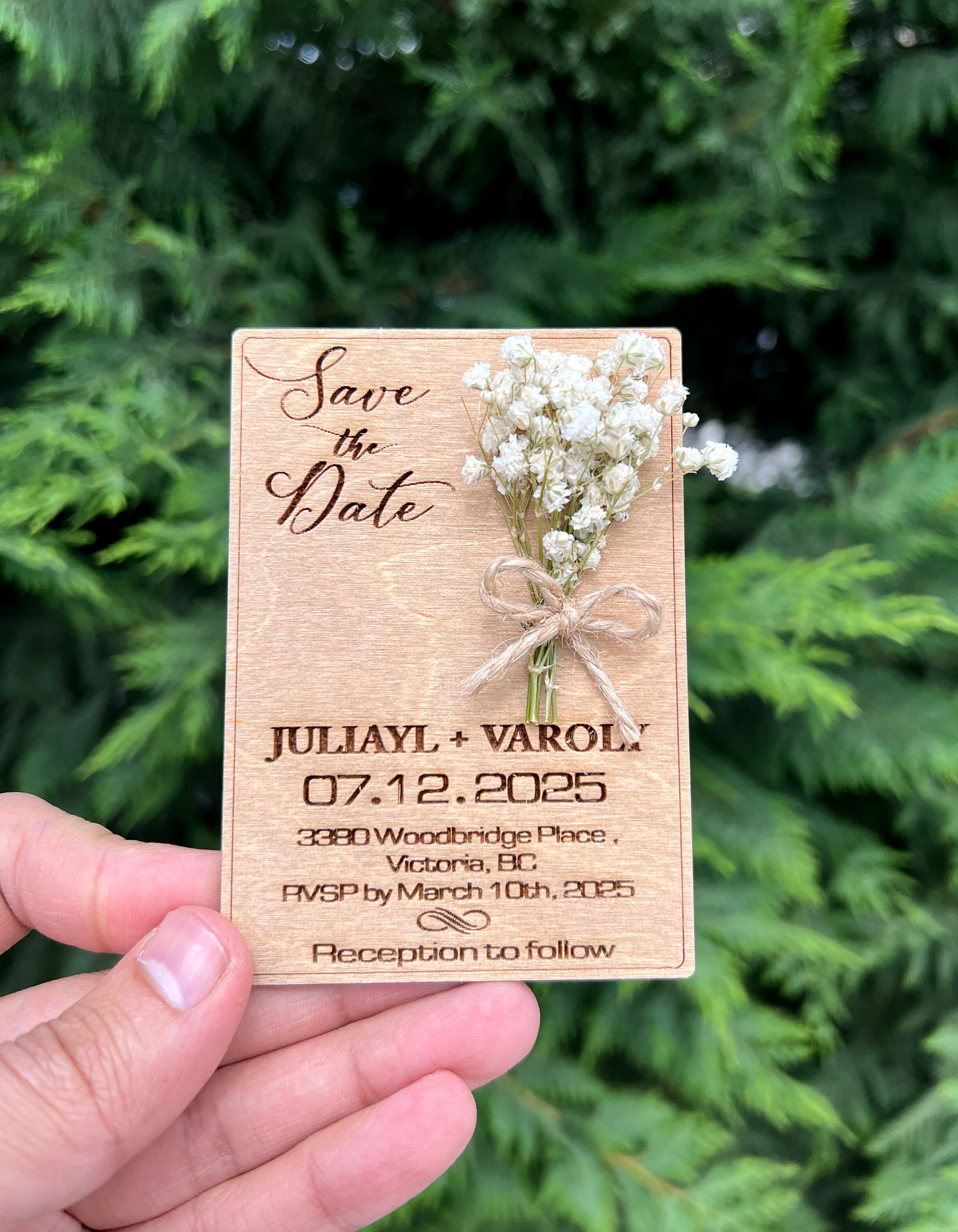 Rustic Wooden Save the Date Magnet | Personalized Wedding Calendar ...