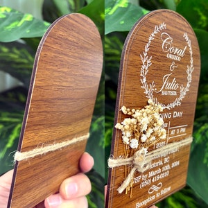 Wooden Wedding Invitation Wooden Invitations Wooden Invitation Set ...