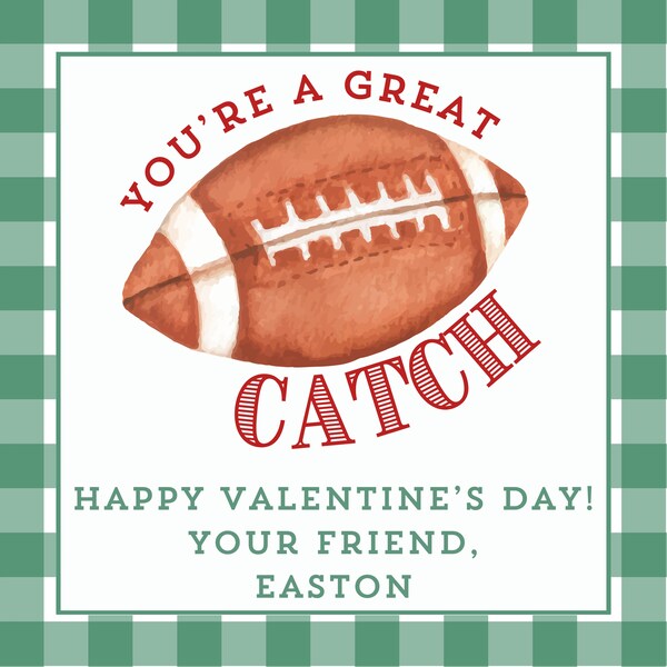 Football Valentine - Etsy