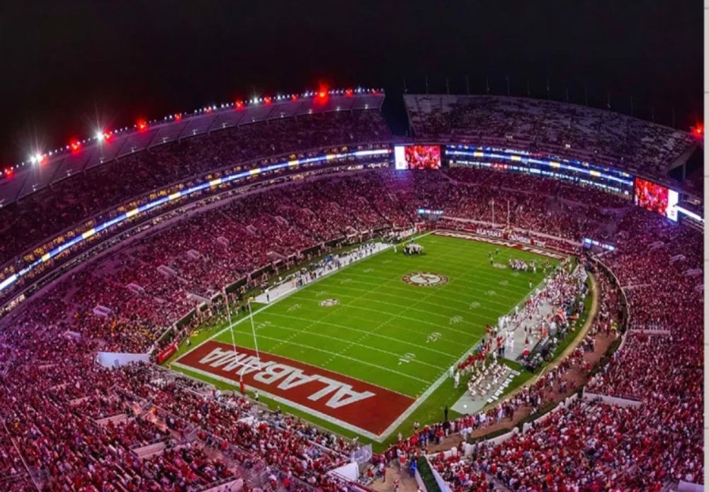 Bryant-denny Stadium Alabama Canvas Print 26x22 - Etsy
