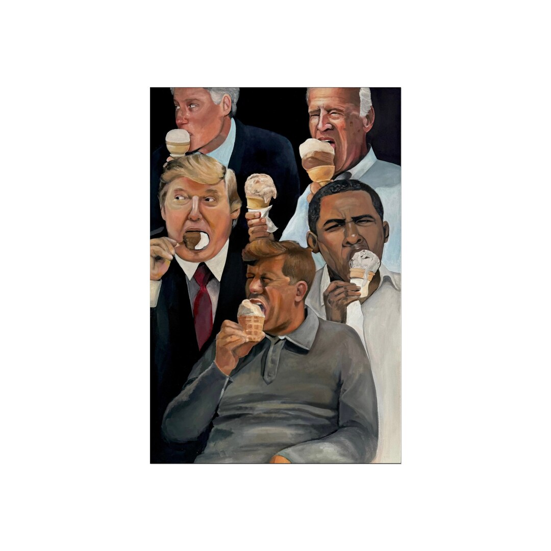 Presidents Eating Ice Cream POSTER - Etsy