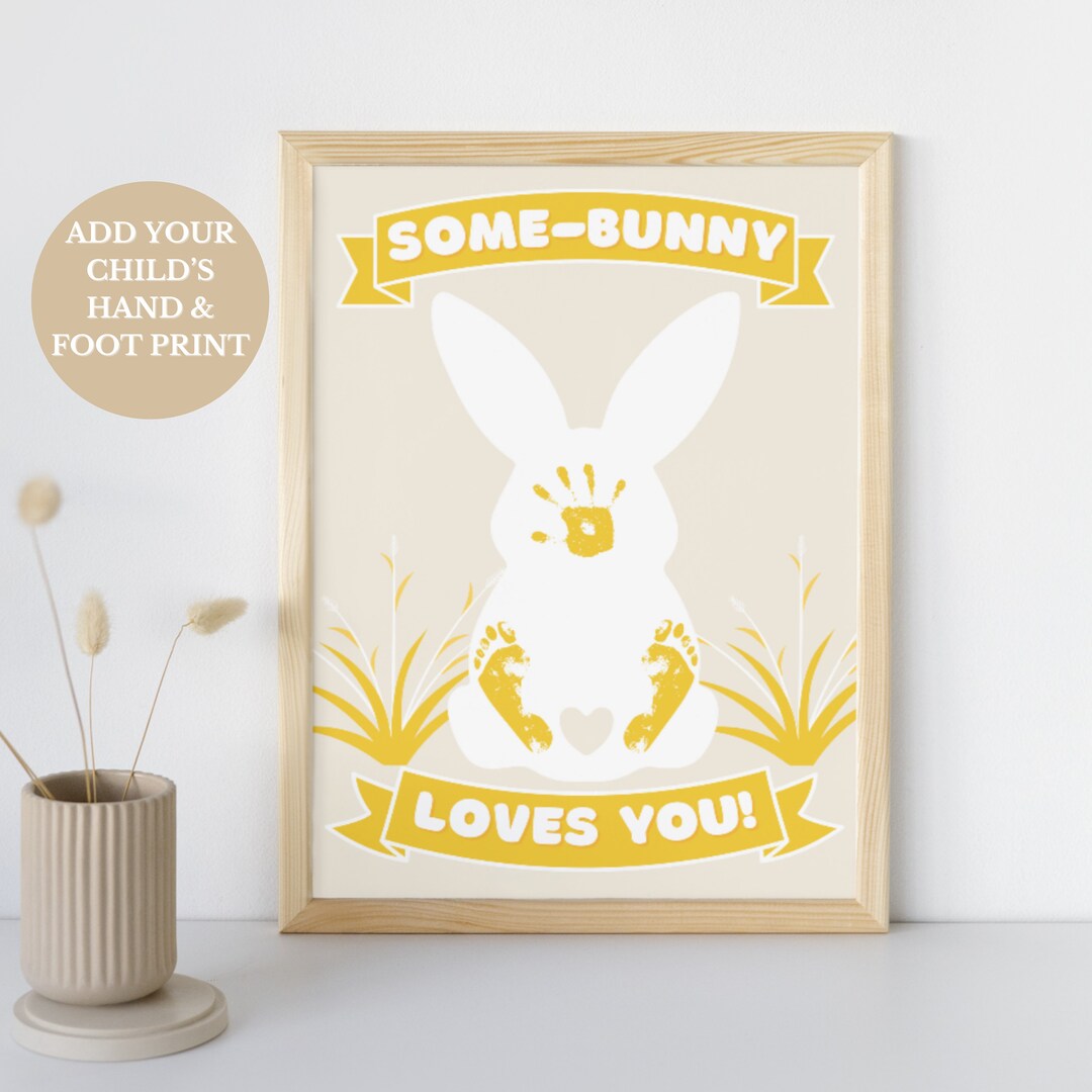 Easter Handprint Art "some-bunny Loves You" Sunday School, Easter Baby ...
