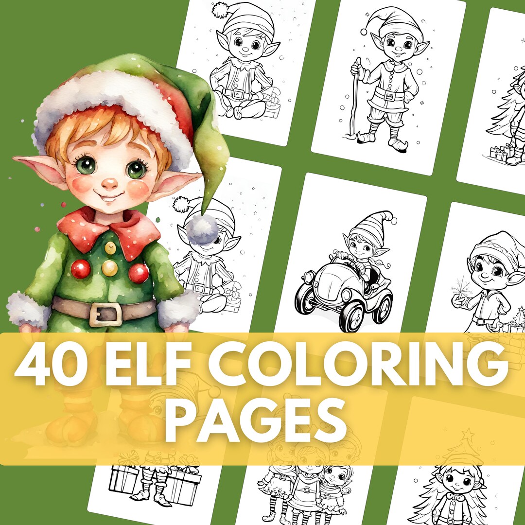 Woodland Elf Coloring Page PRINTABLE, Elf Props Cozy Coloring, Fantasy ...