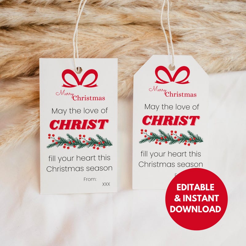 Editable Christmas Tags - Etsy