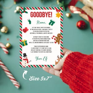 Editable Goodbye From Your Elf Letter, Elf Goodbye Letter, Christmas ...