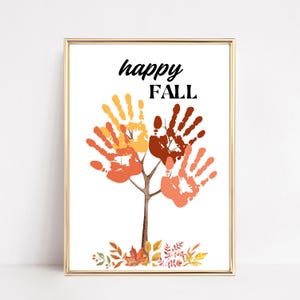 Fall Handprint Art Craft for Kids BUNDLE, Autumn Preschool Activities ...