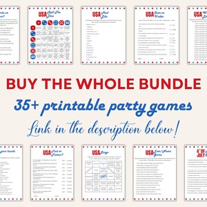 4th of July Roll the Dice Game Printable, Fun Patriotic Party Activity ...