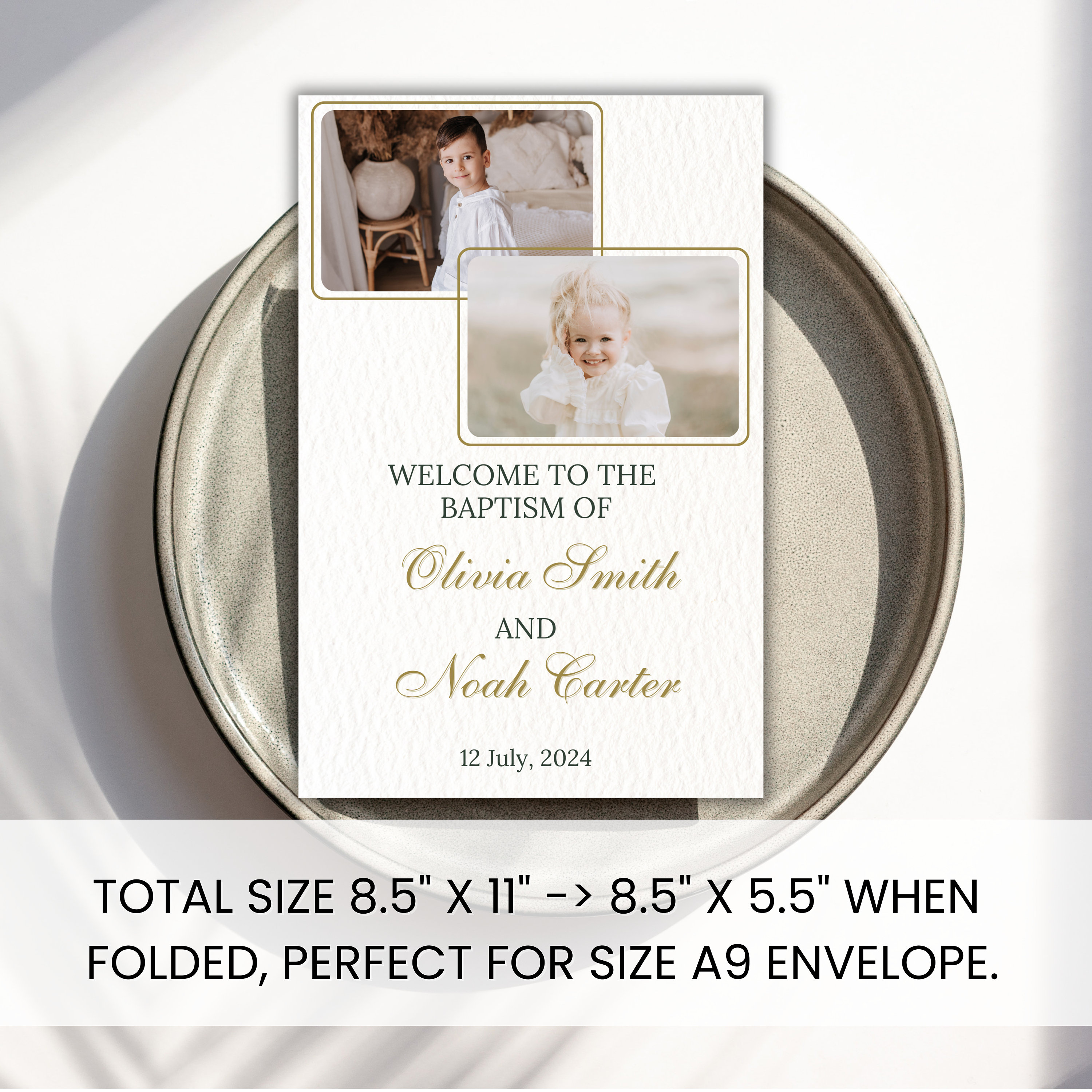 Joint LDS Baptism Program Editable Template for Two People Girl or Boy ...