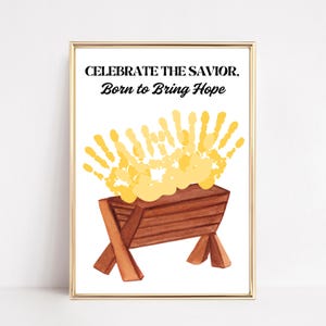 Nativity Handprint Art Craft Bundle, Birth of Jesus Sunday School Craft ...