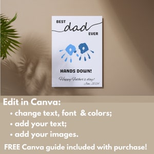Father's Day Handprint Craft Best Dad Ever Hands Down, Handprint Sign ...