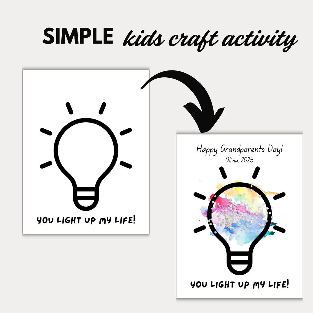 You Light up My Life Activity Sheet for Kids, Decorate Light Bulb ...