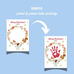 Christmas Handprint Art Printable Bundle, DIY Winter Holiday Keepsake ...