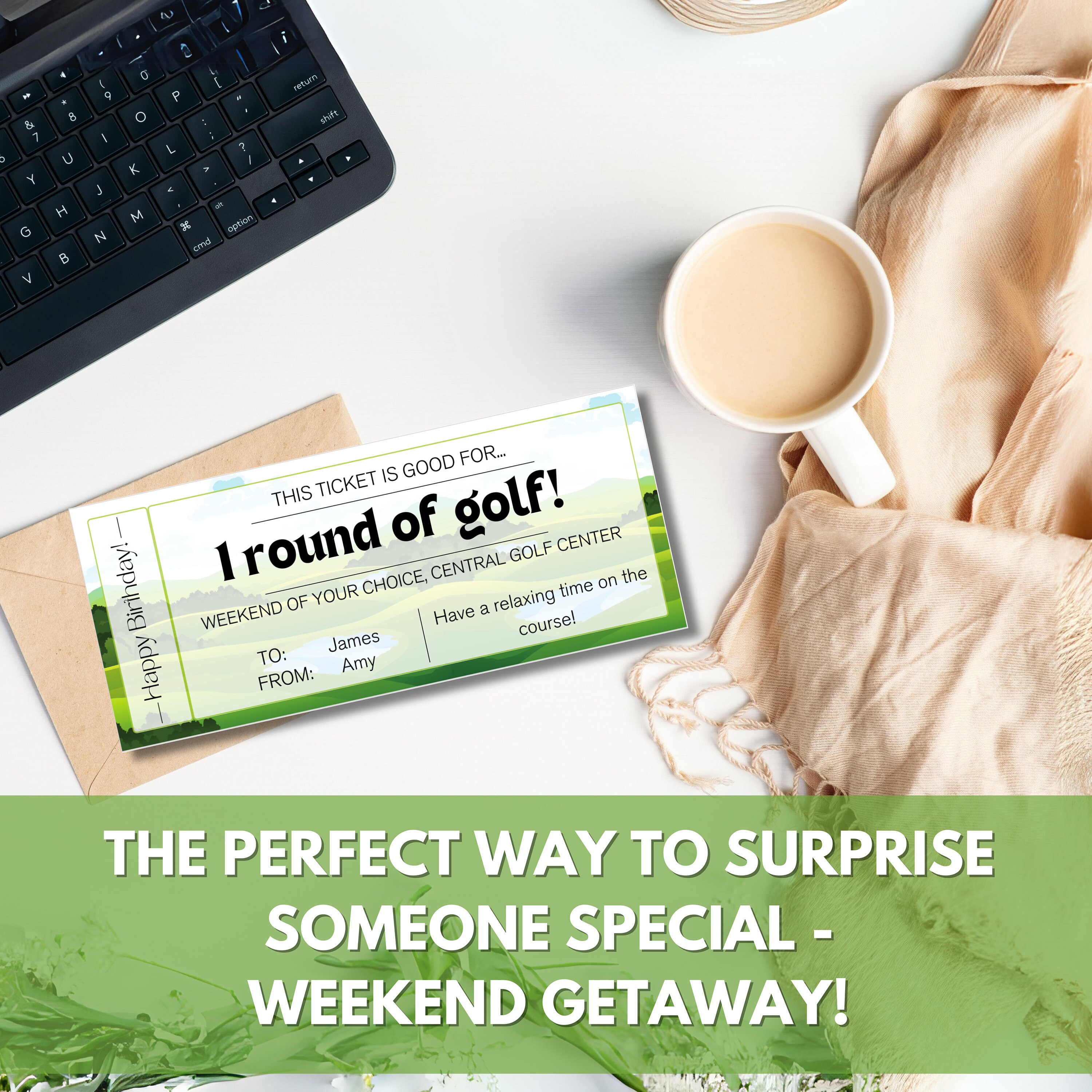 Editable Surprise Golf Gift Certificate Template, Dad Golf Gift ...