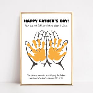 Christian Father’s Day Bible Craft, Handprint Keepsake for Dad, LDS ...