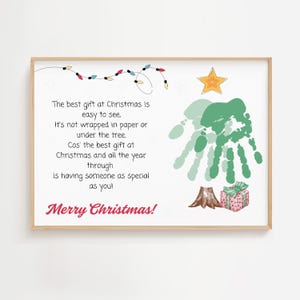 Holiday Handprint Christmas Tree Art for Kids "the Best Gift at ...