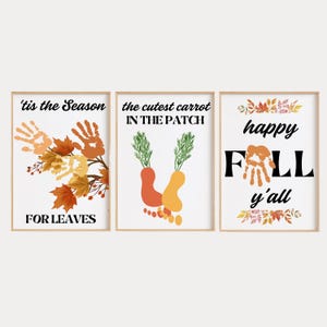 Fall Handprint Art Craft for Kids BUNDLE, Autumn Preschool Activities ...