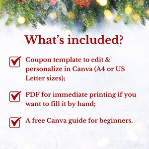 Christmas Shopping Spree Card Printable Voucher Template, Shopping Gift ...