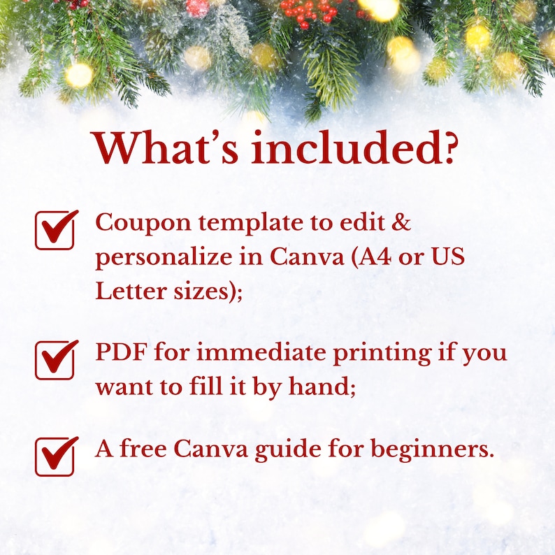 Christmas Shopping Spree Card Printable Voucher Template - Etsy