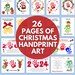 Christmas Handprint Art Printable Bundle, DIY Winter Holiday Keepsake ...
