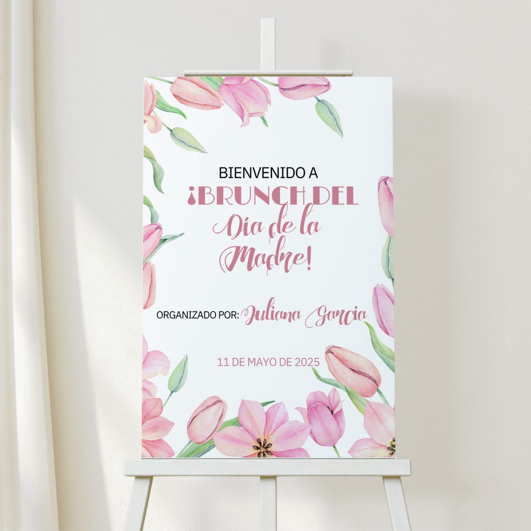 Letrero De Bienvenida Para El Brunch Del Día De La Madre, Pancarta De ...
