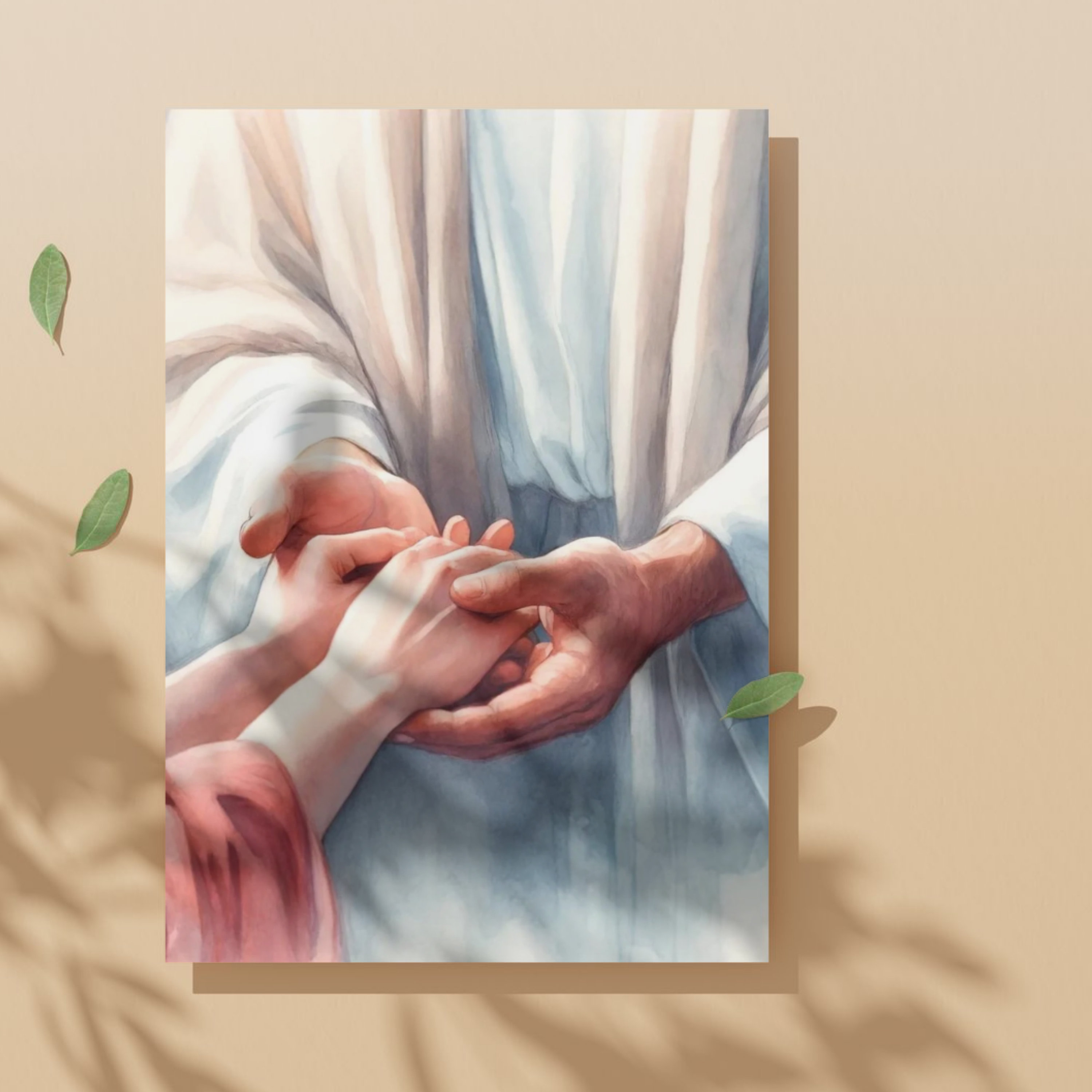 LDS Jesus Christ Artwork Watercolor Print Healing Hands, Digital ...
