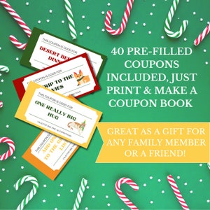 Christmas Coupon Book for Kids, Kids Coupon Book Template, Christmas ...