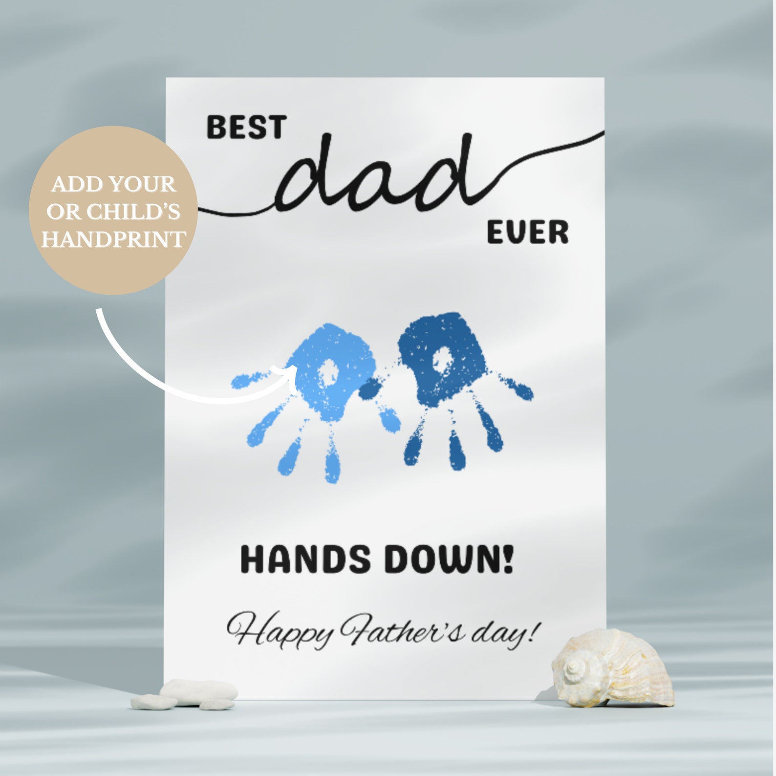 Father's Day Handprint Craft Best Dad Ever Hands Down, Handprint Sign ...