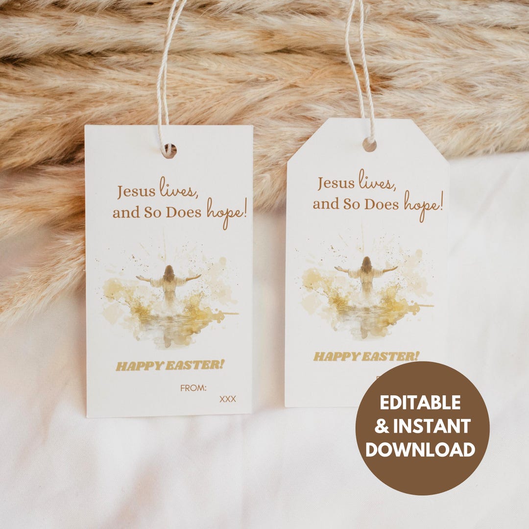 Printable Easter Gift Tag, Jesus Lives and so Does Hope, LDS ...