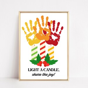 Christmas Handprint Art Printable Bundle, DIY Winter Holiday Keepsake ...