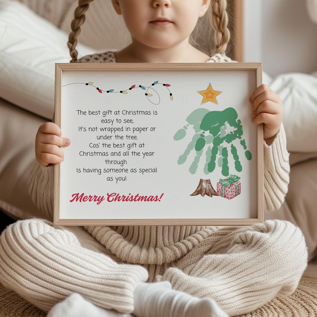 Holiday Handprint Christmas Tree Art for Kids "the Best Gift at ...