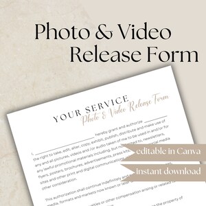 Editable Client Photo & Video Release Consent Form Template, Lash Tech ...