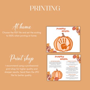 Pumpkin Gospel Handprint Art Printable, Fall Craft Thanksgiving ...