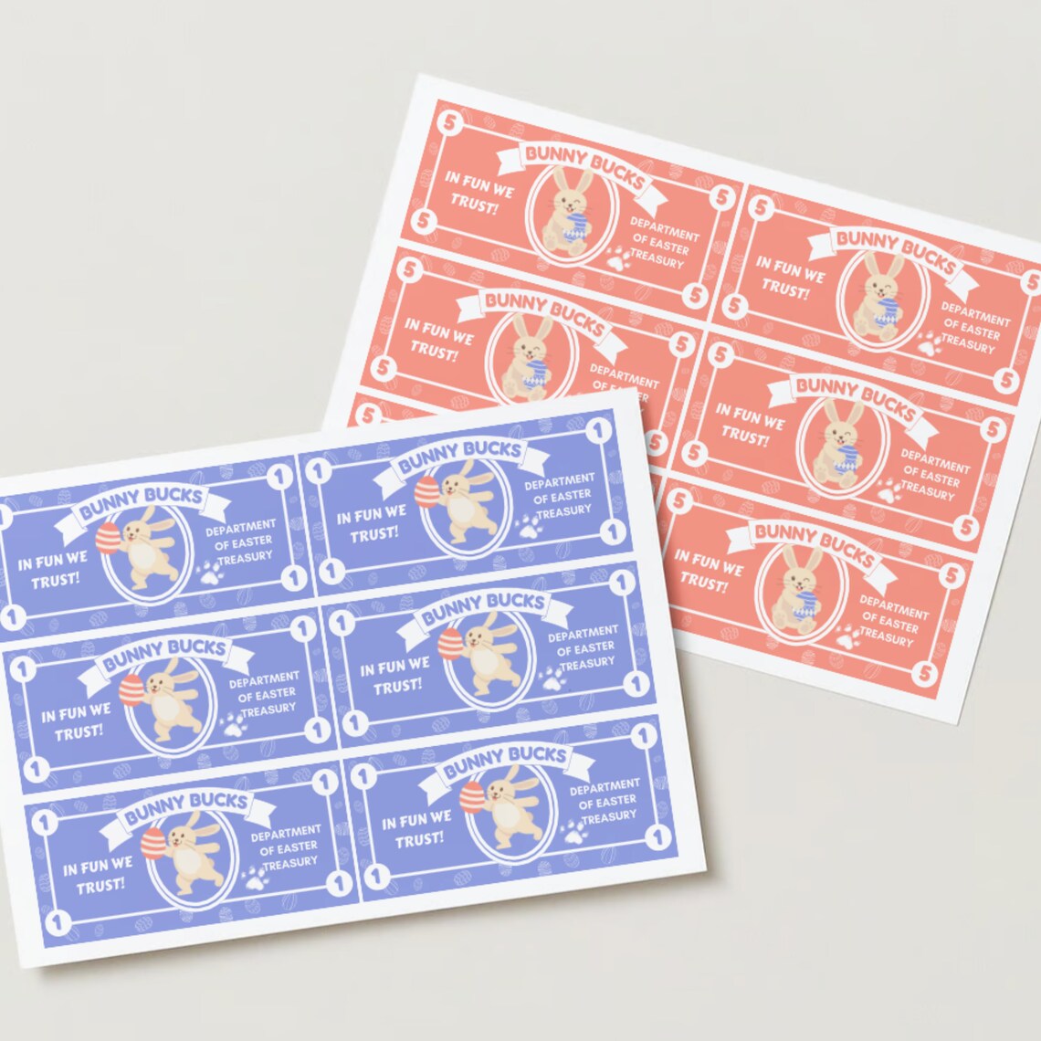Easter Printable Bunny Bucks, Egg Filler, Token Reward Money for Kids ...