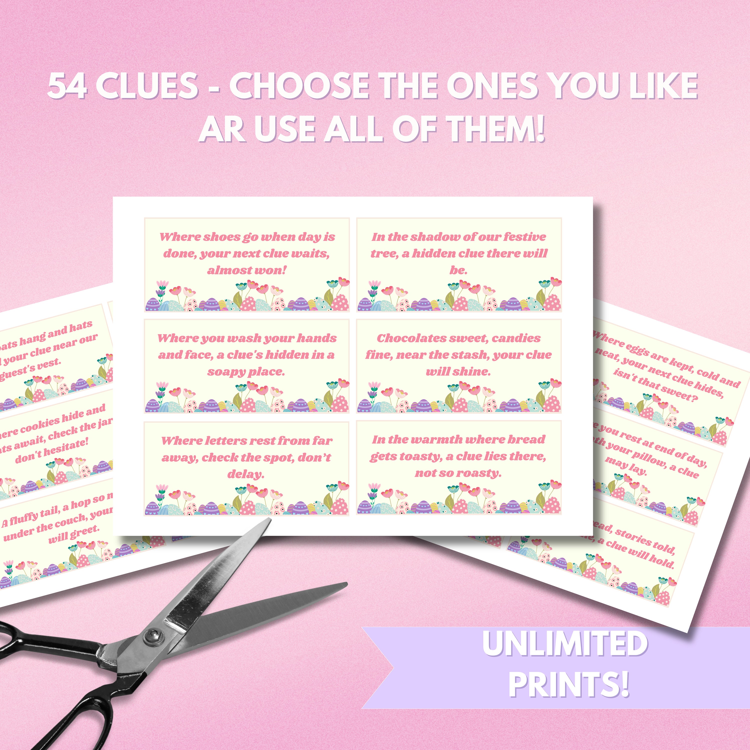 Easter Egg Hunt Home Indoor, Easter Scavenger Hunt for Kids, Easter ...