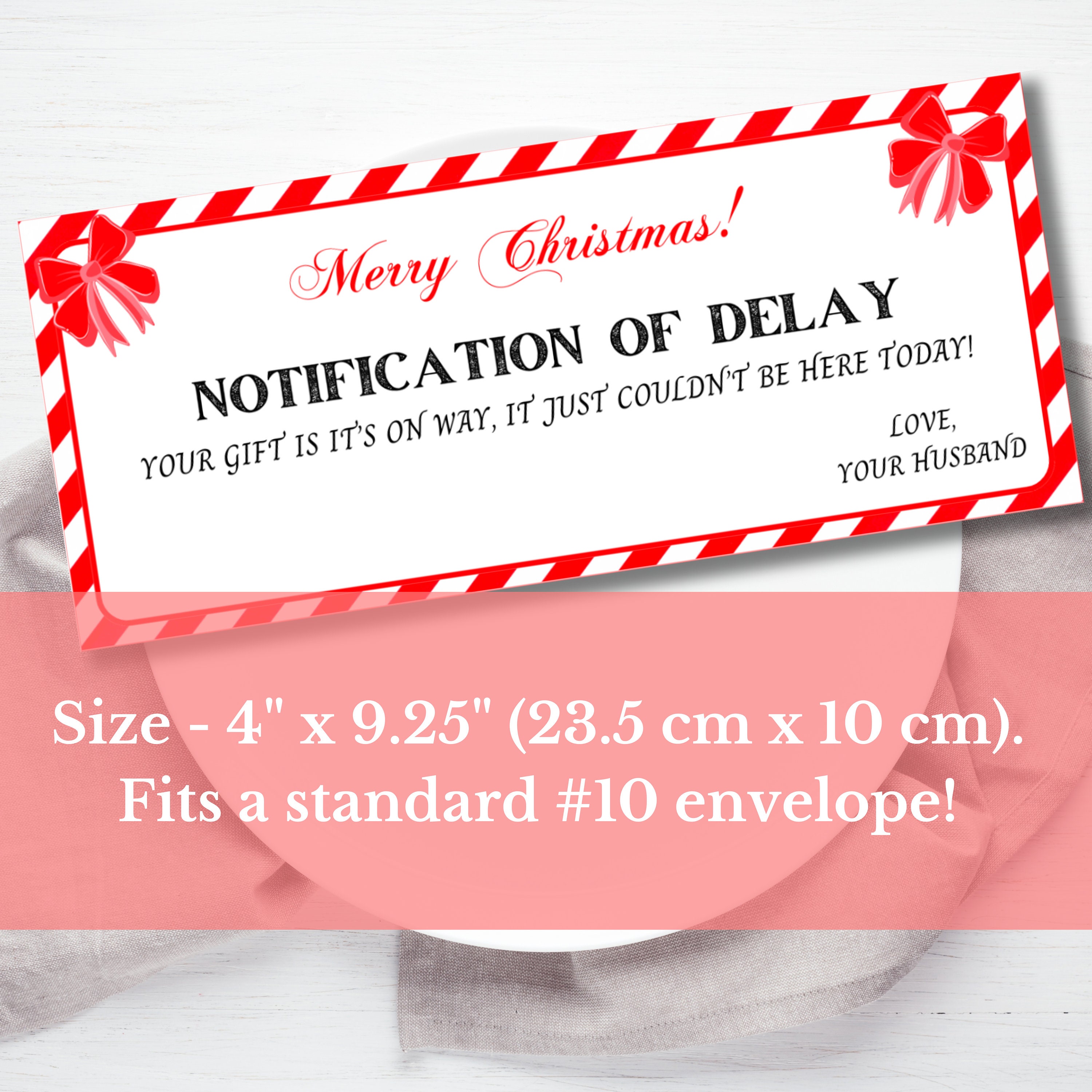 Late Christmas Gift Printable Template, Late Gift Letter, Delayed Gift ...