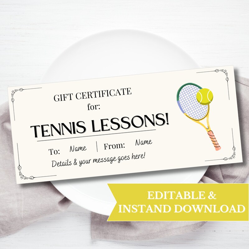 Tennis Card - Etsy