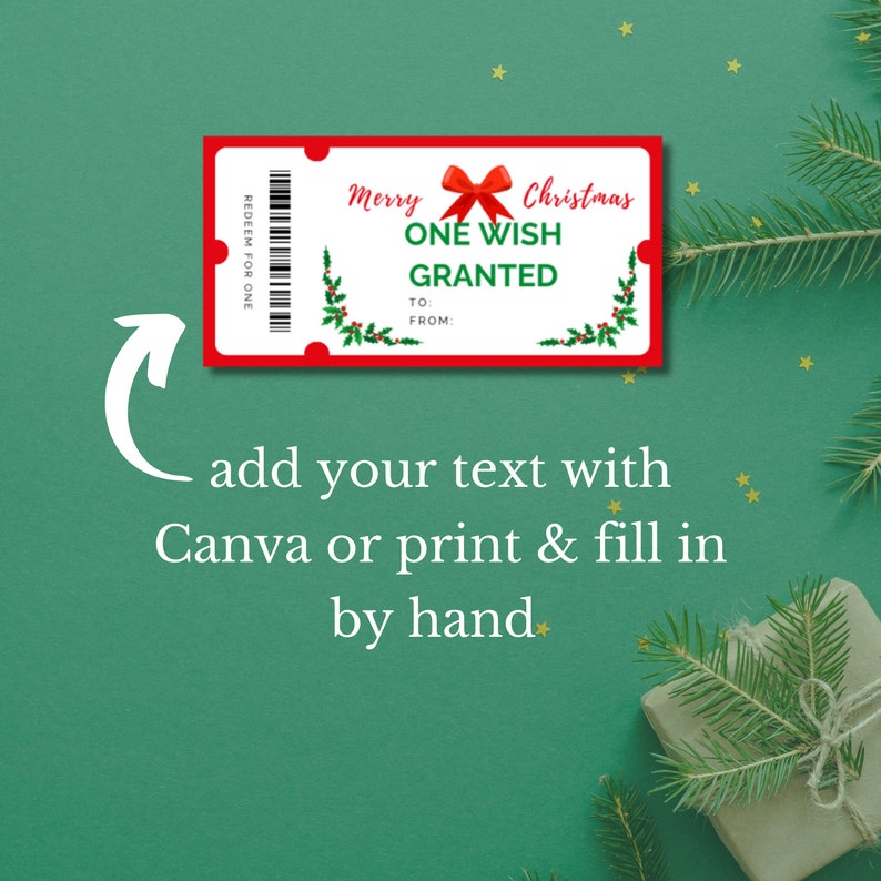 Editable Christmas Coupon Template, Custom Holiday Coupons, Printable ...