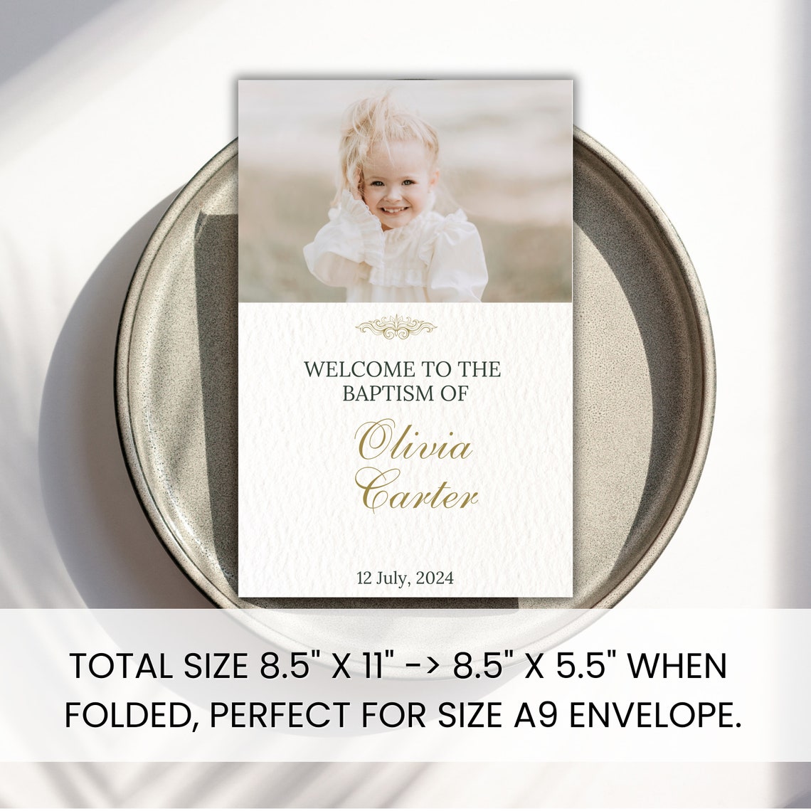 LDS Baptism Program Template Girl or Boy, Personalized Baptism Ceremony ...