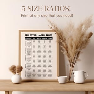 Spanish Conjugation Chart for Ser, Estar, Haber, Tener, All Verb Tenses ...