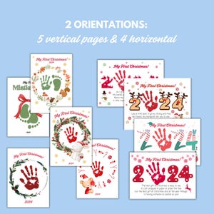 My First Christmas 2024 Handprint Art Bundle, Baby Keepsake Craft ...