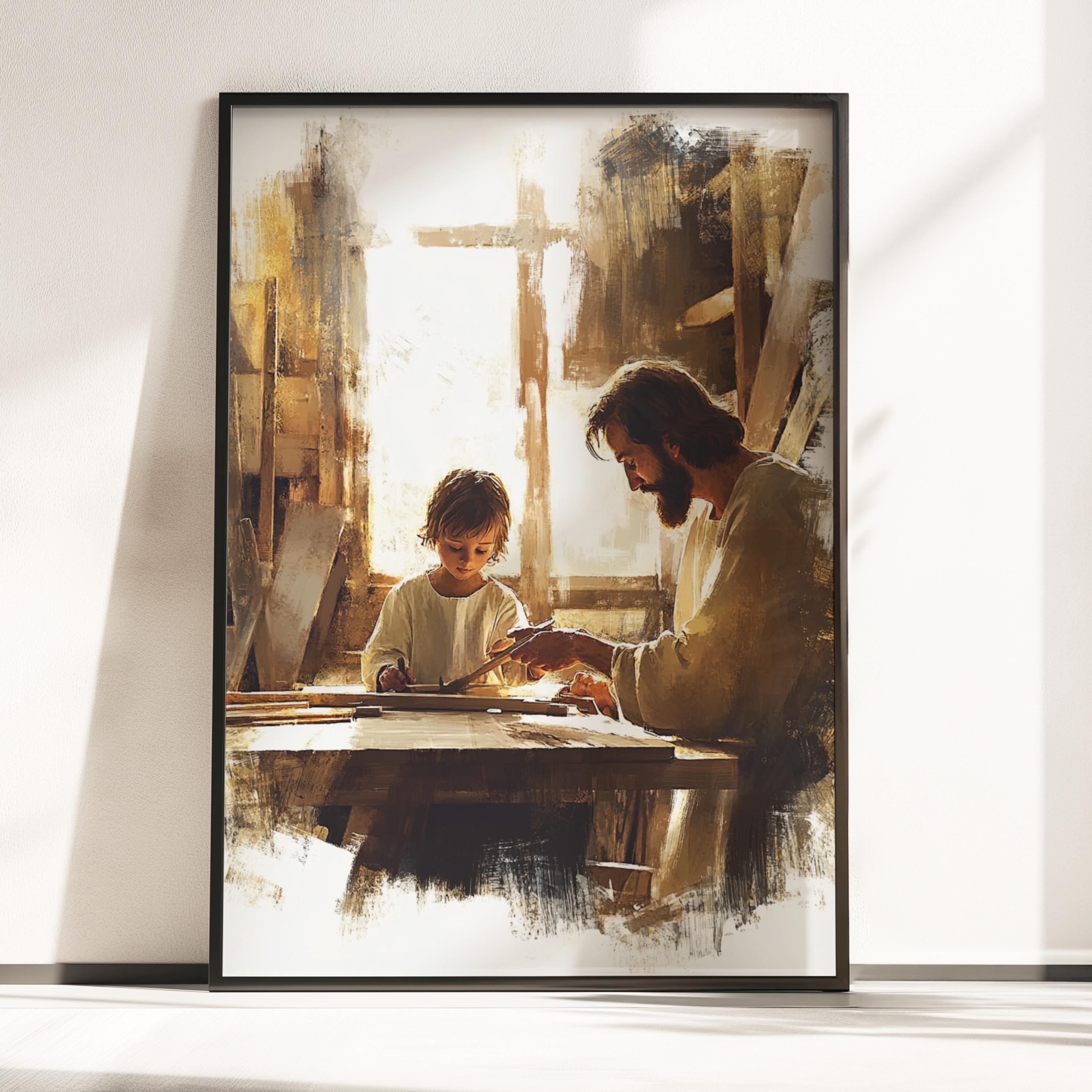 Carpenters Shop In Jesus Painting