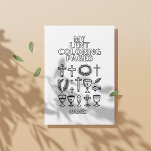 Lent Symbols Coloring Pages for Kids, Printable Lenten Season Activity ...