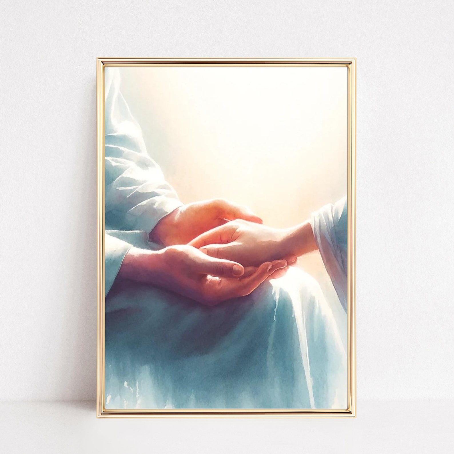 Jesus Healing Hands Watercolor Print Digital Download, LDS Printable ...