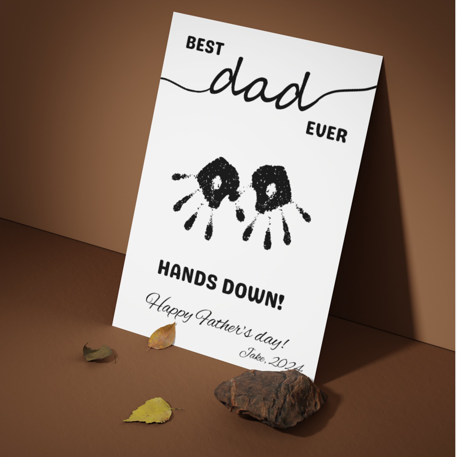 Best Dad Ever Hands Down Father's Day Handprint Art, Craft Gift From ...