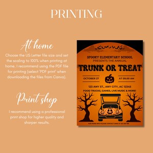 EDITABLE Halloween Trunk or Treat Flyer Template, Community Party Event ...