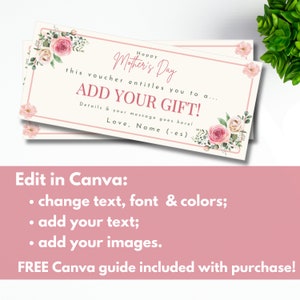 Mother's Day Printable "add Your Gift Here" Voucher Printable ...