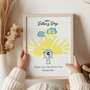 Father’s Day Bible Craft, Handprint Art for Dad, Christian Father’s Day ...