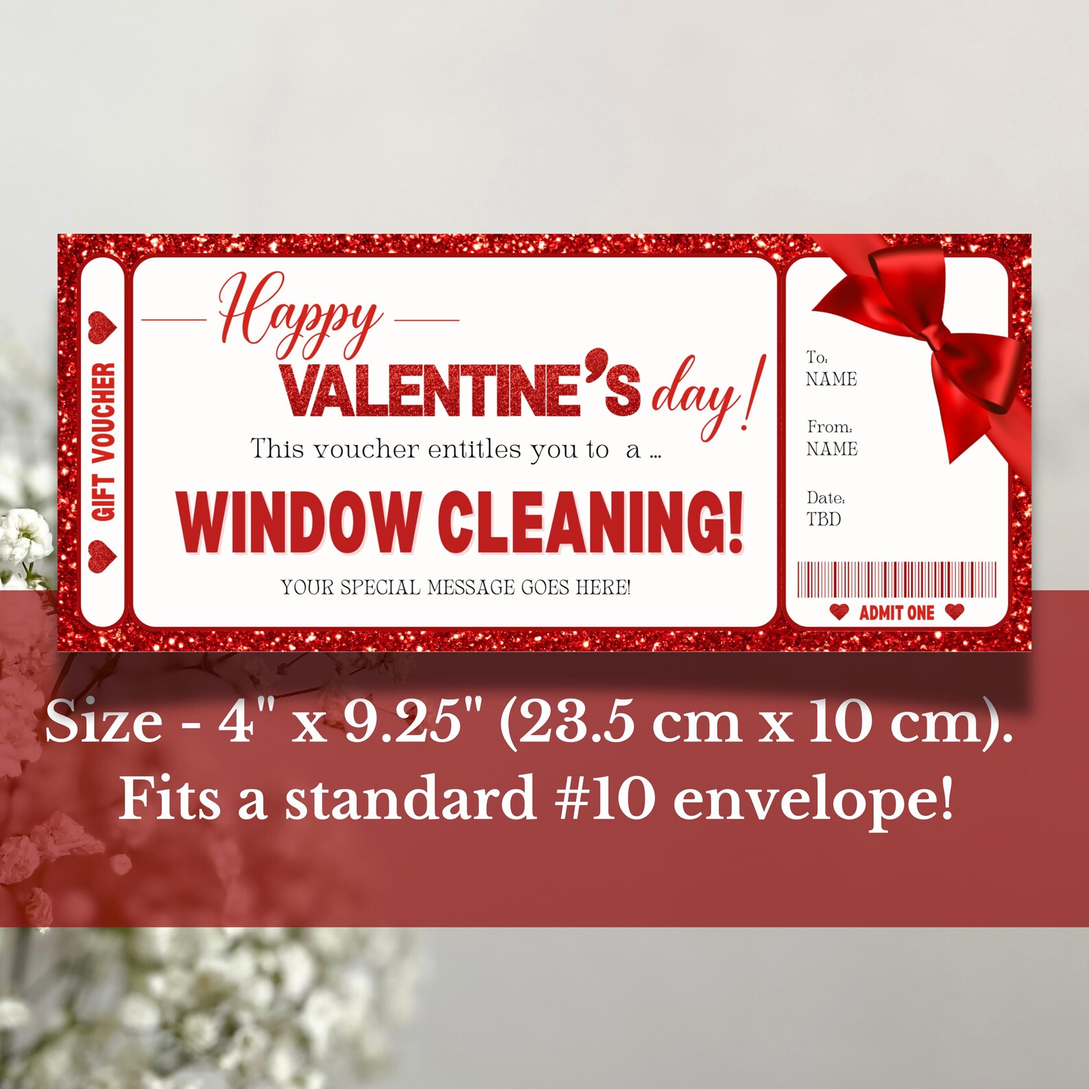 Valentine's Day Window Cleaning Printable Gift Coupon, Gift for Her ...