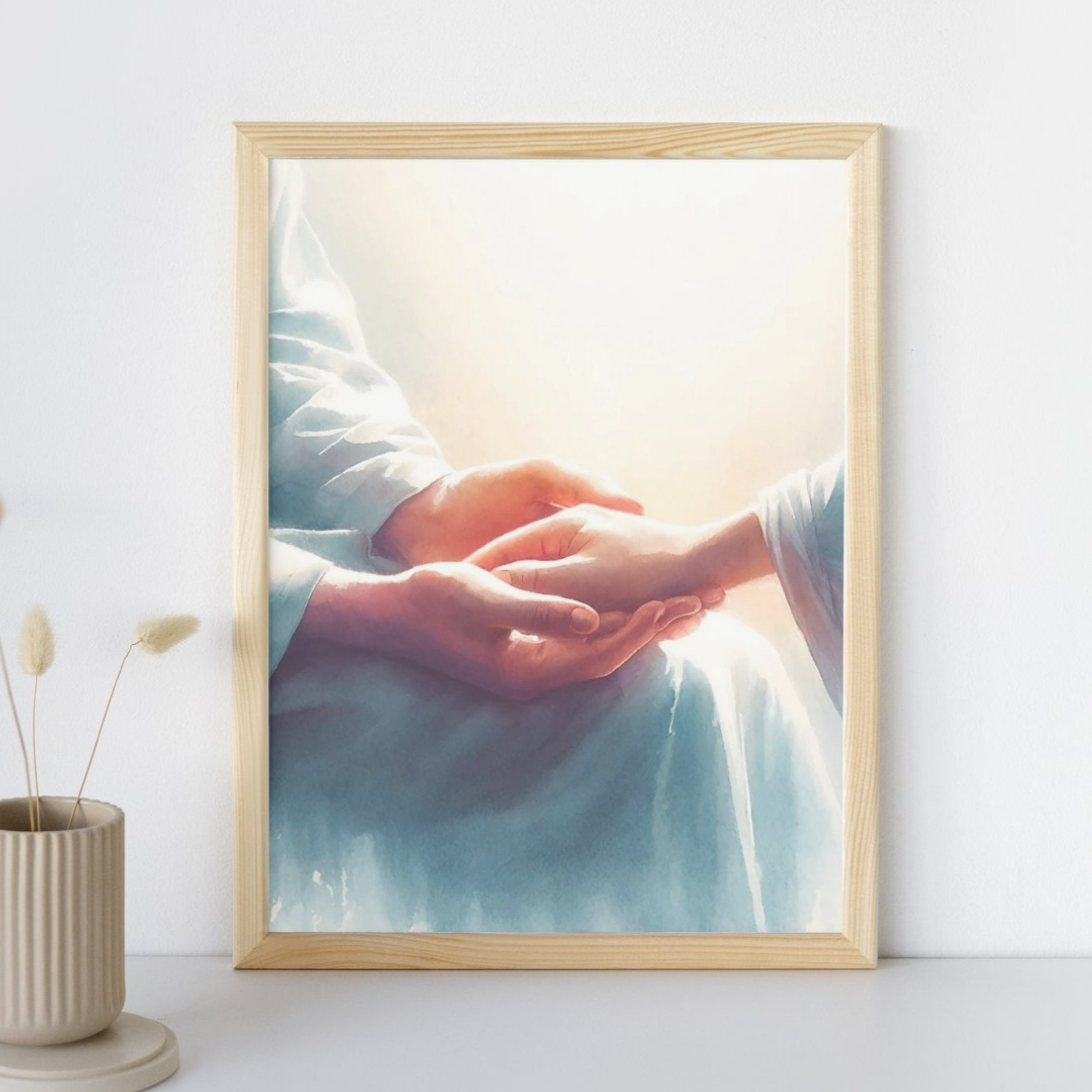 Jesus Healing Hands Watercolor Print Digital Download, LDS Printable ...