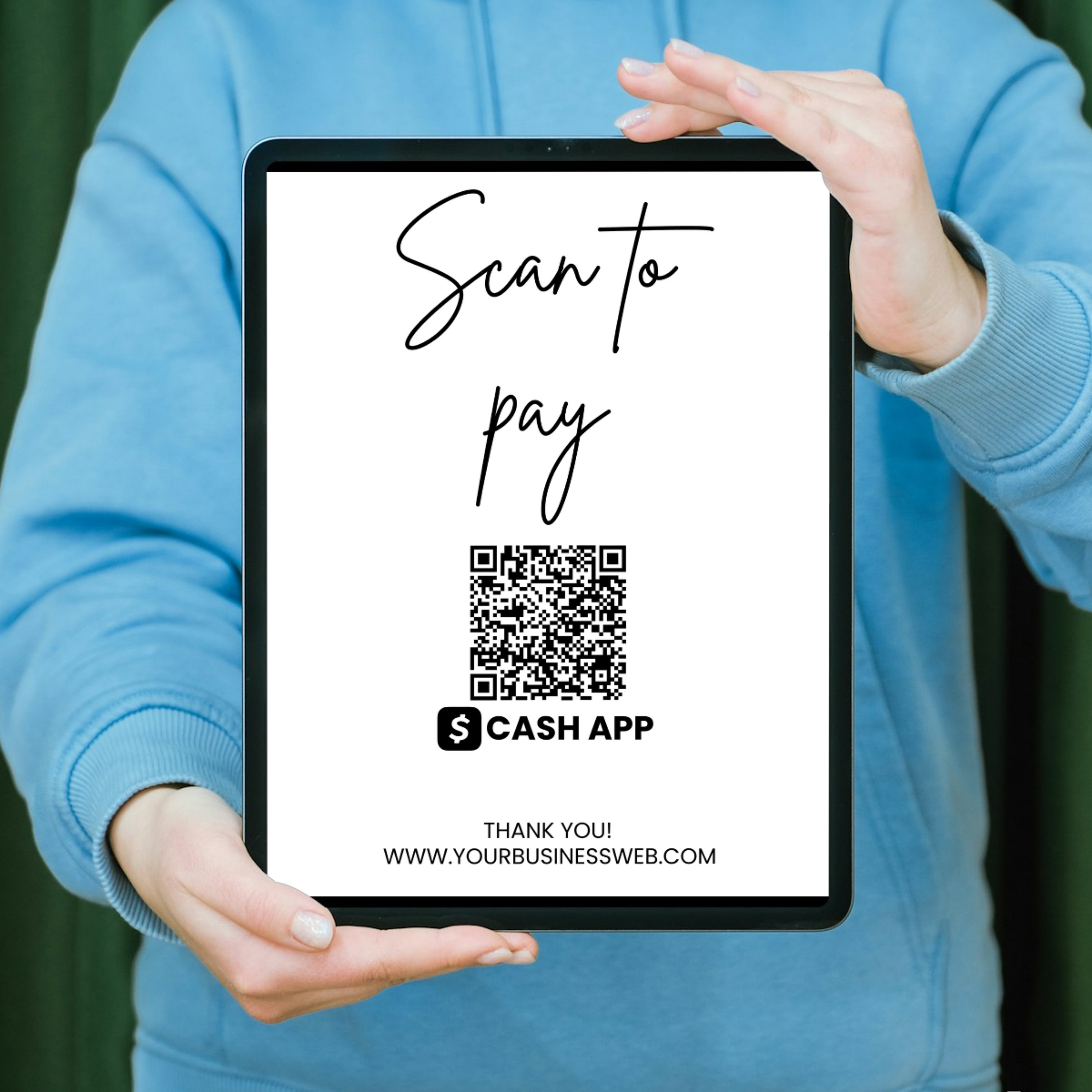 Cash App Sign Scan to Pay, QR Code Payment Method Sign Digital ...